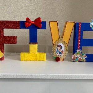 Inspired Snow White Letters, Party Decoration, Paper Mache Letters ...