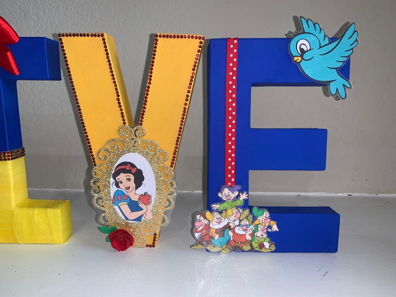 Inspired Snow White Letters Party Decoration Paper Mache - Etsy