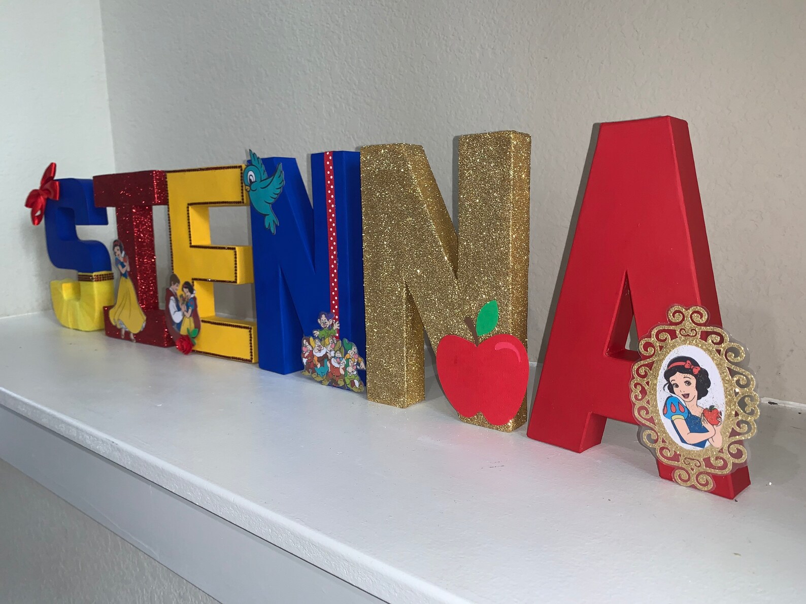 Inspired Snow White Letters Party Decoration Paper Mache - Etsy