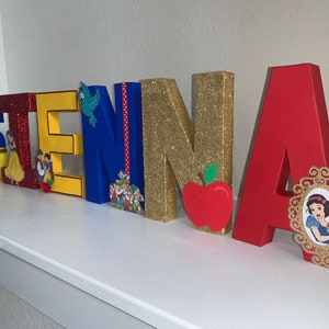 Inspired Snow White Letters, Party Decoration, Paper Mache Letters ...