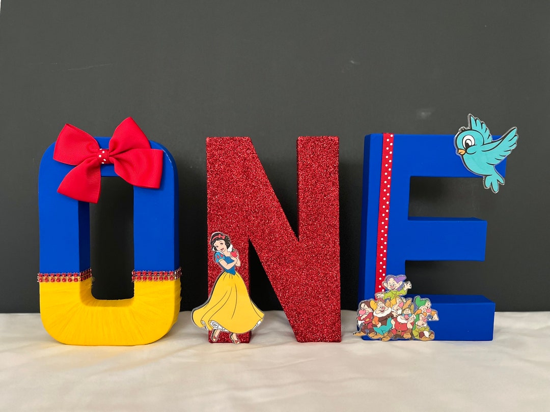 Inspired Snow White Letters, Party Decoration, Paper Mache Letters ...