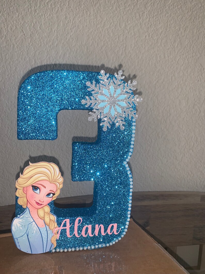Frozen Elsa Number for Birthday Party - Etsy
