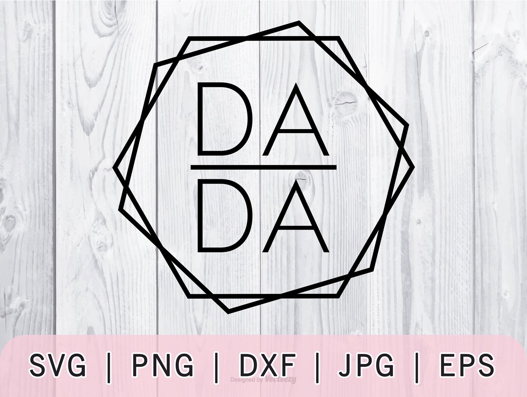 Dada With Hexagon Frame Outline SVG Mothers Day mama SVG - Etsy Hong Kong