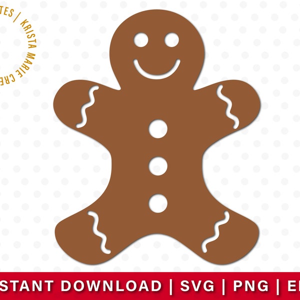 Gingerbread Man Svg - Etsy