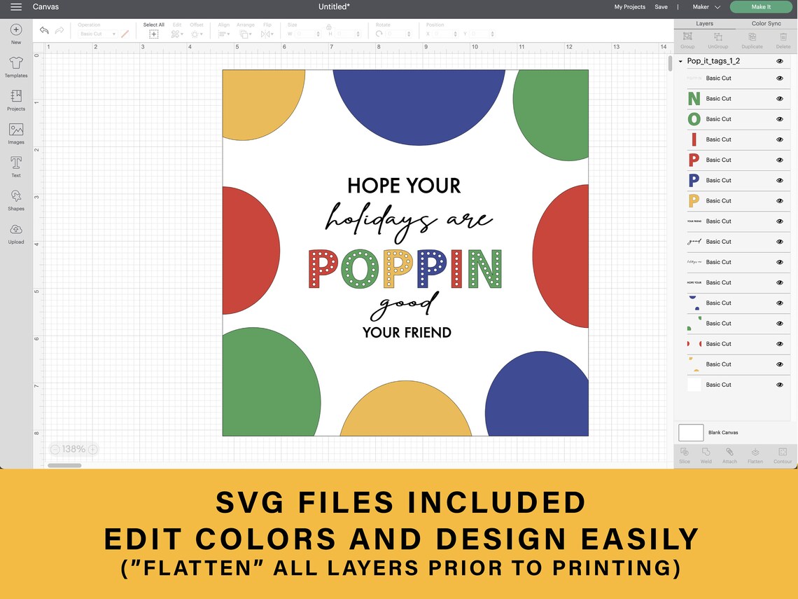 Pop It Holiday Gift Tag Christmas Gifts for Classmates Bulk - Etsy