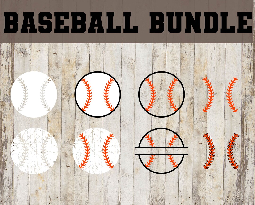 Baseball SVG Distressed Files Design Bundle for Cricut - Cut File - DXF ...