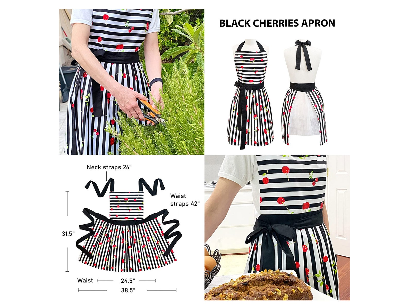 Vintage Retro Kitchen Apron Ruffle Apron Pinup Apron - Etsy