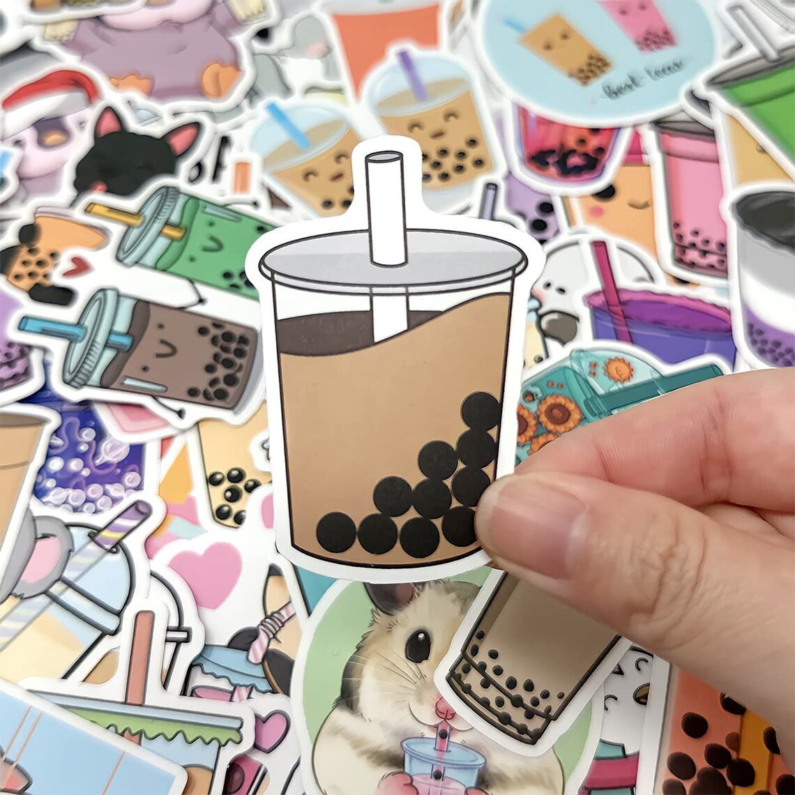 100 Boba Milk Tea Vinyl Stickers Boba Stickers Pearl Milk Tea - Etsy