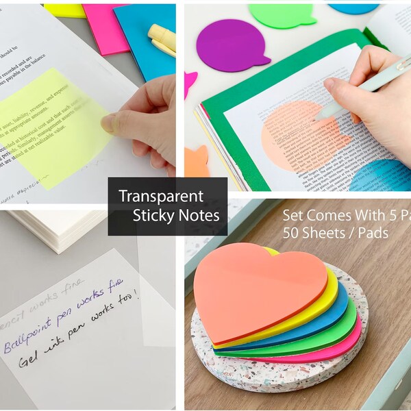 Transparent Sticky Notes - Etsy