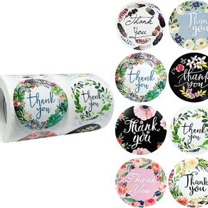 500 Thank You Stickers Thank You Sticker Roll Round Thank You Stickers ...