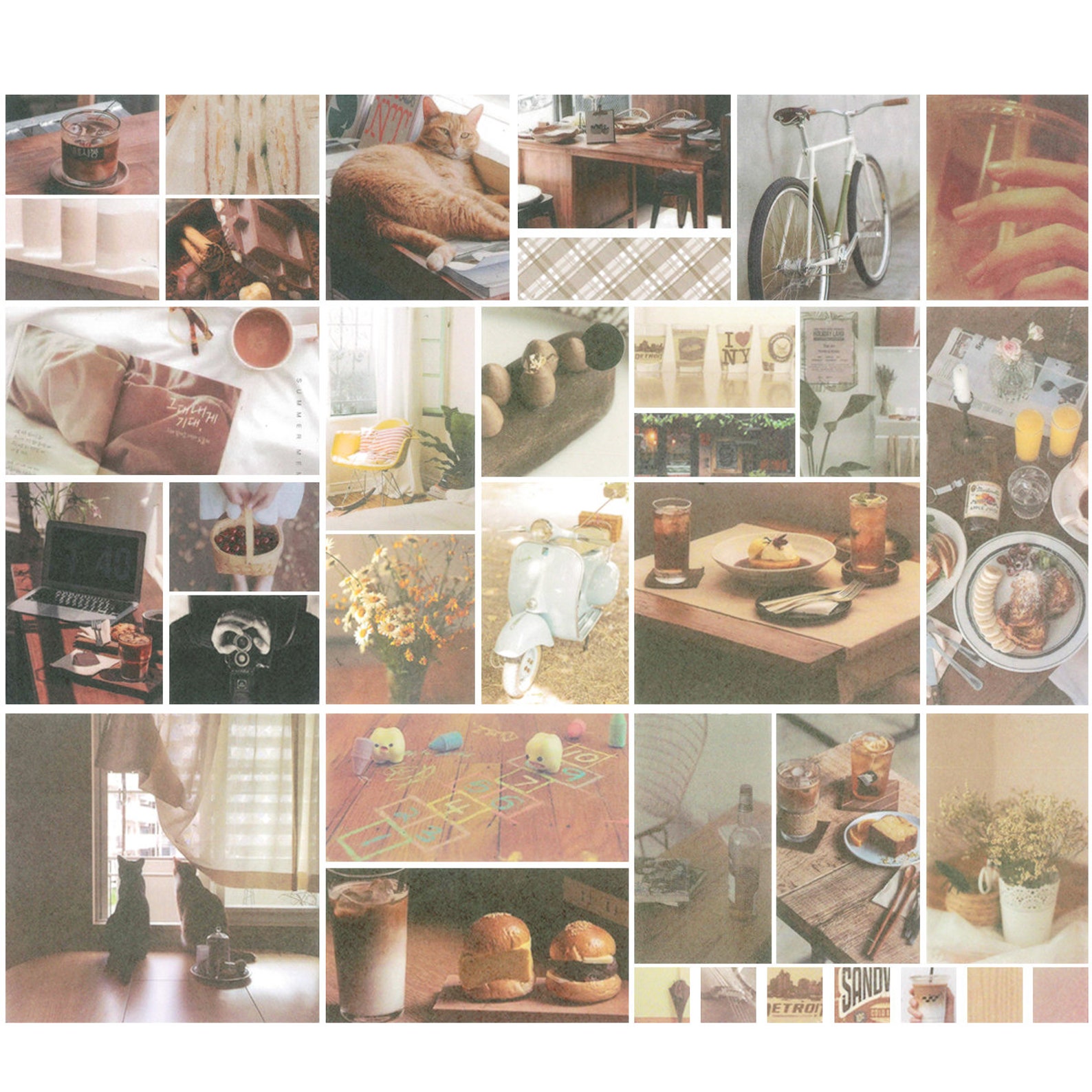 70 Color Themed Washi Stickers Aesthetic Stickers for - Etsy