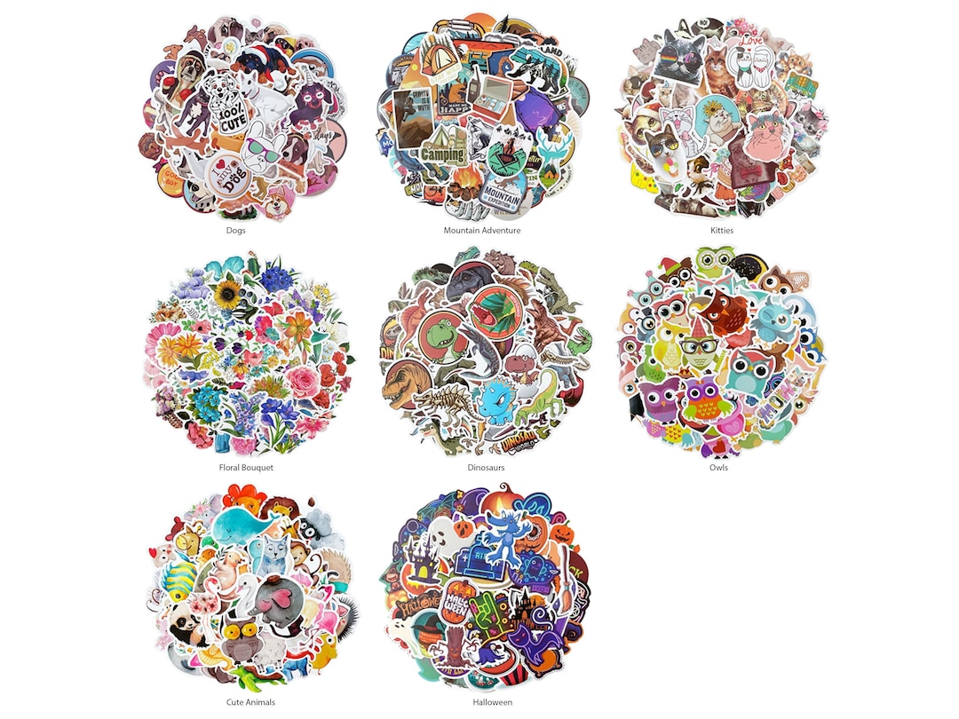 80 Waterproof Vinyl Stickers Waterproof Vinyl Decals Water - Etsy