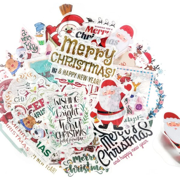 Washi Christmas Sticker - Etsy