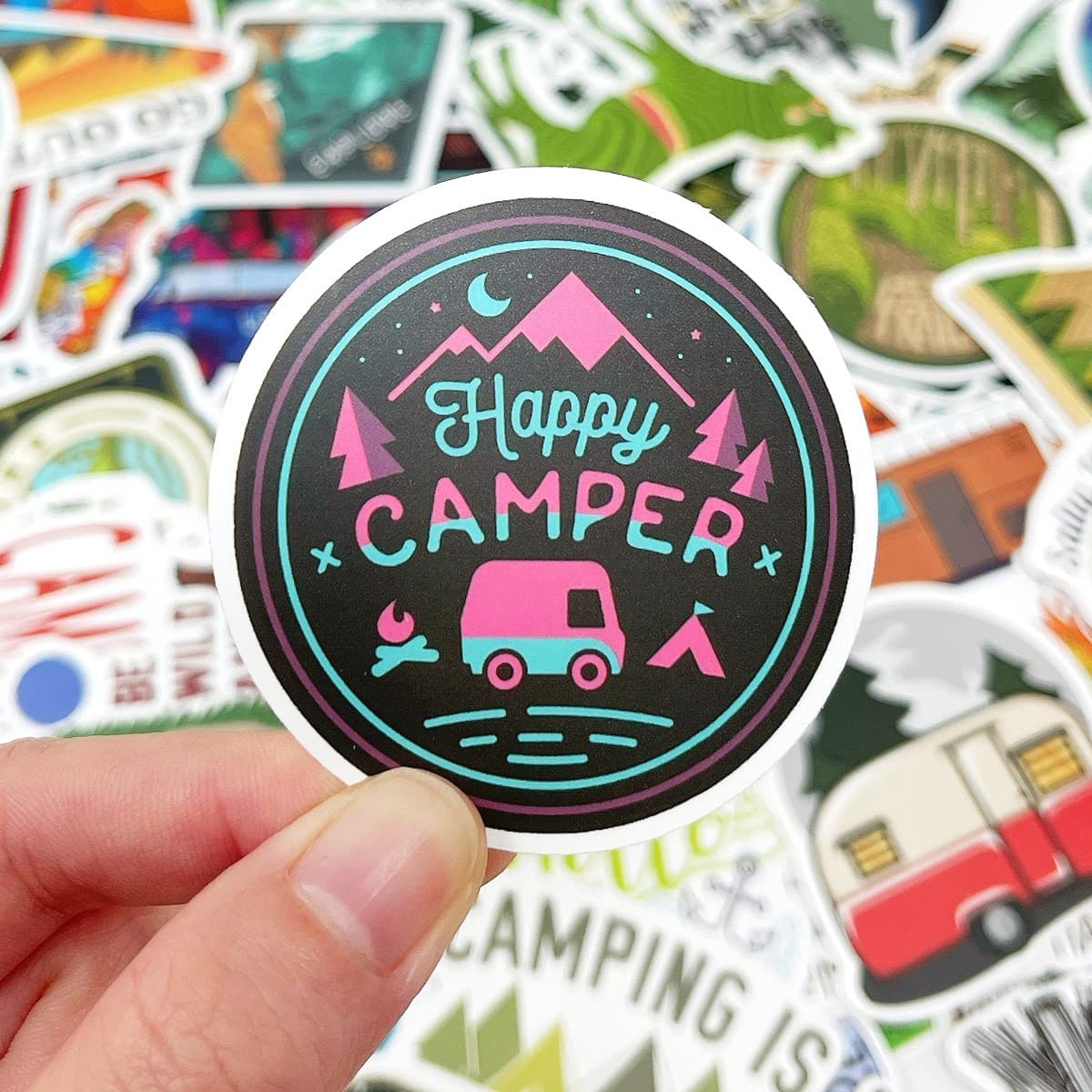 100 Camping Vinyl Stickers Nature Vinyl Stickers Water Bottle - Etsy
