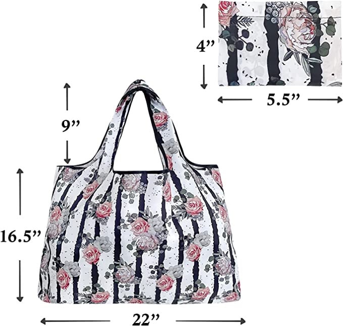 3 Foldable Shopping Bags Reusable Grocery Totes Foldable Totes - Etsy