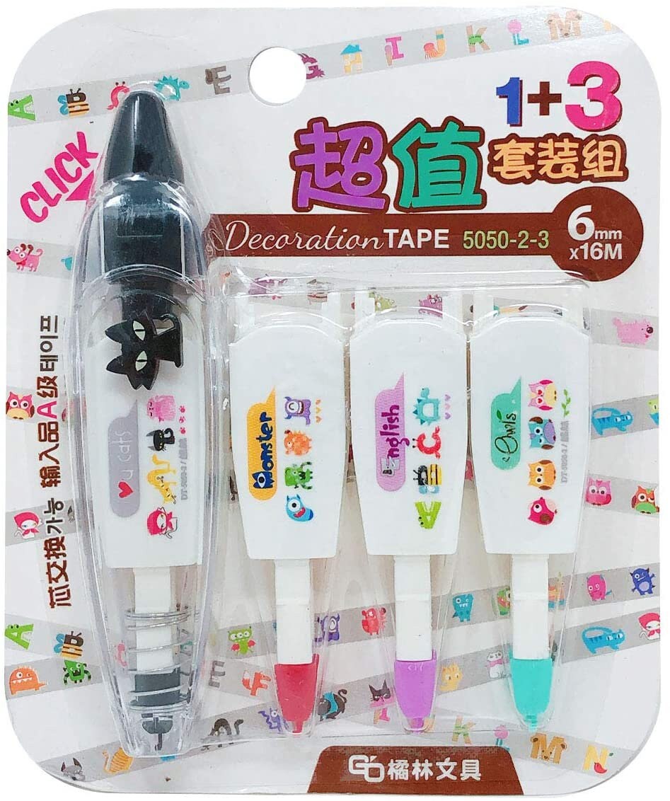 Sticker Pen & 3 Refillable Cartridges Deco Tape Pen - Etsy