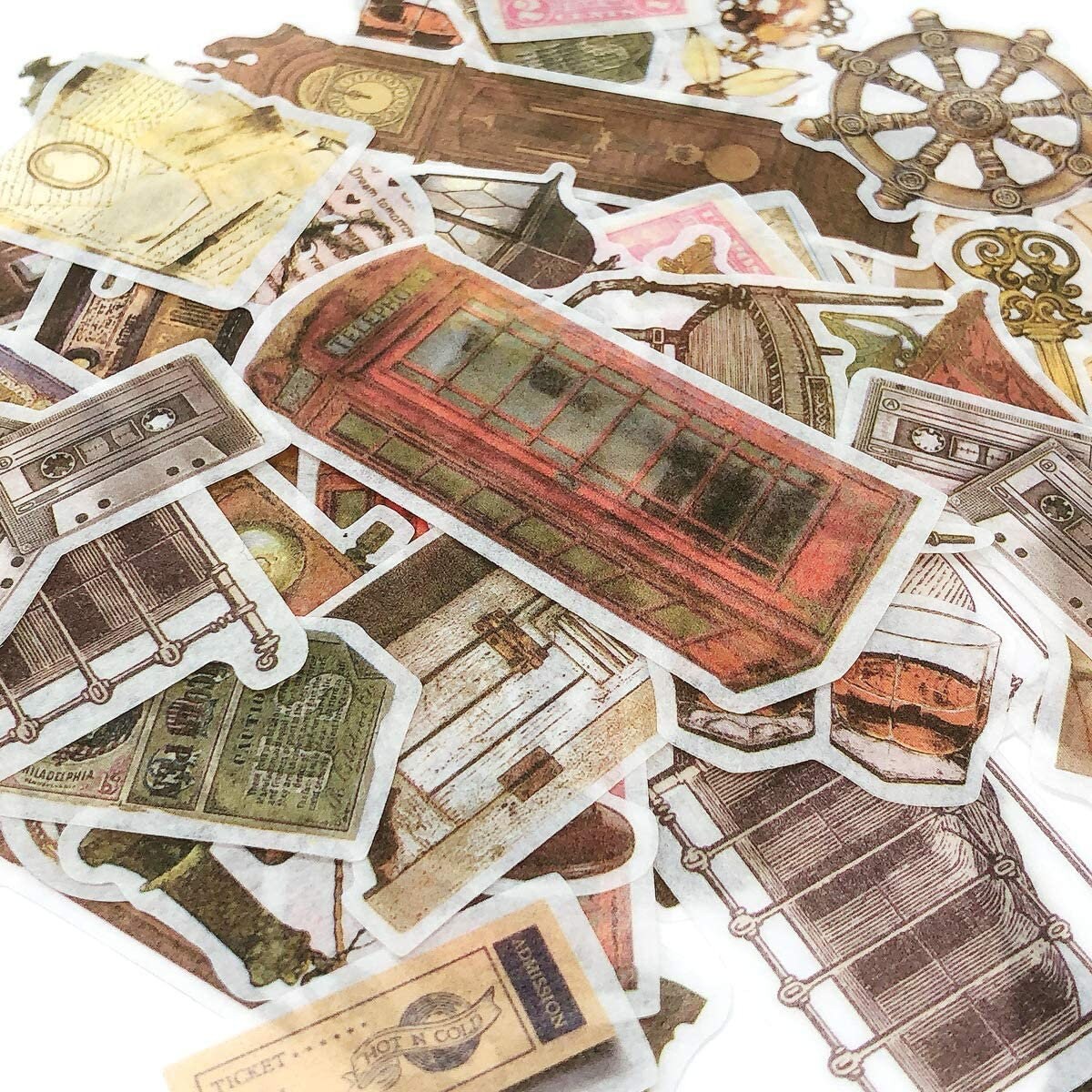 60 Vintage Washi Stickers Antique Style Stickers Antique - Etsy