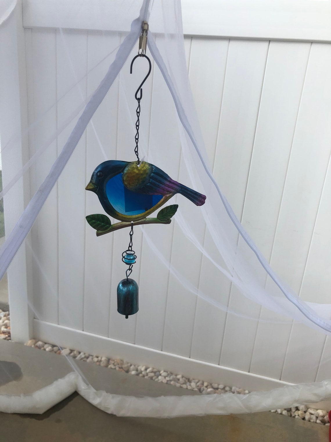 Bird Chimes Glass Painted Chimes Garden Decorations Fast - Etsy