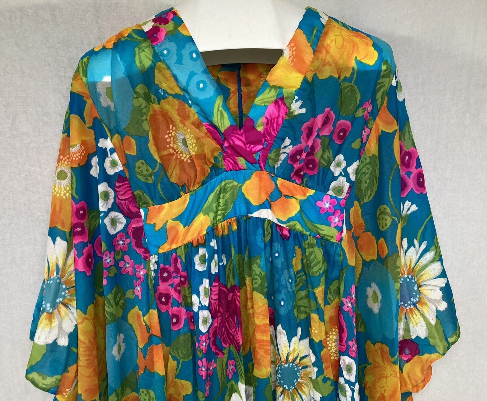 Vintage Georgie Keyloun Nite N Day Caftan Dress Hawaiian Muumuu Maxi ...