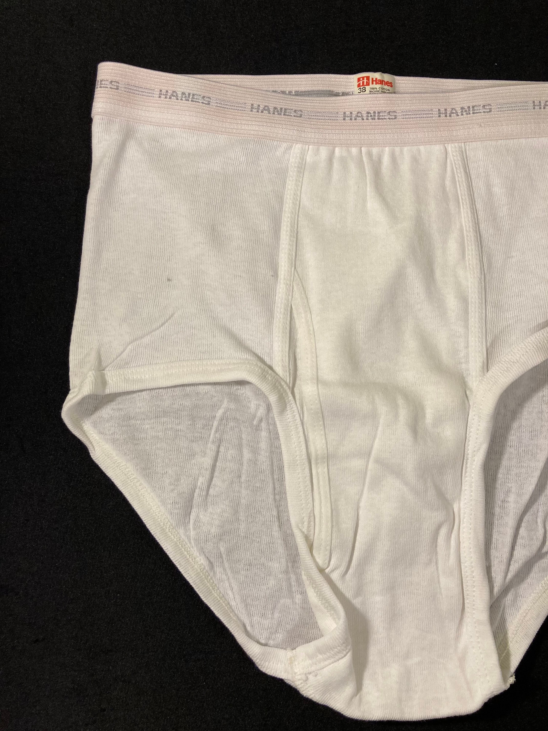 Vintage Hanes Briefs Cotton Underwear Tighty Whities Mens Size 38 Lot Of 6 Etsy