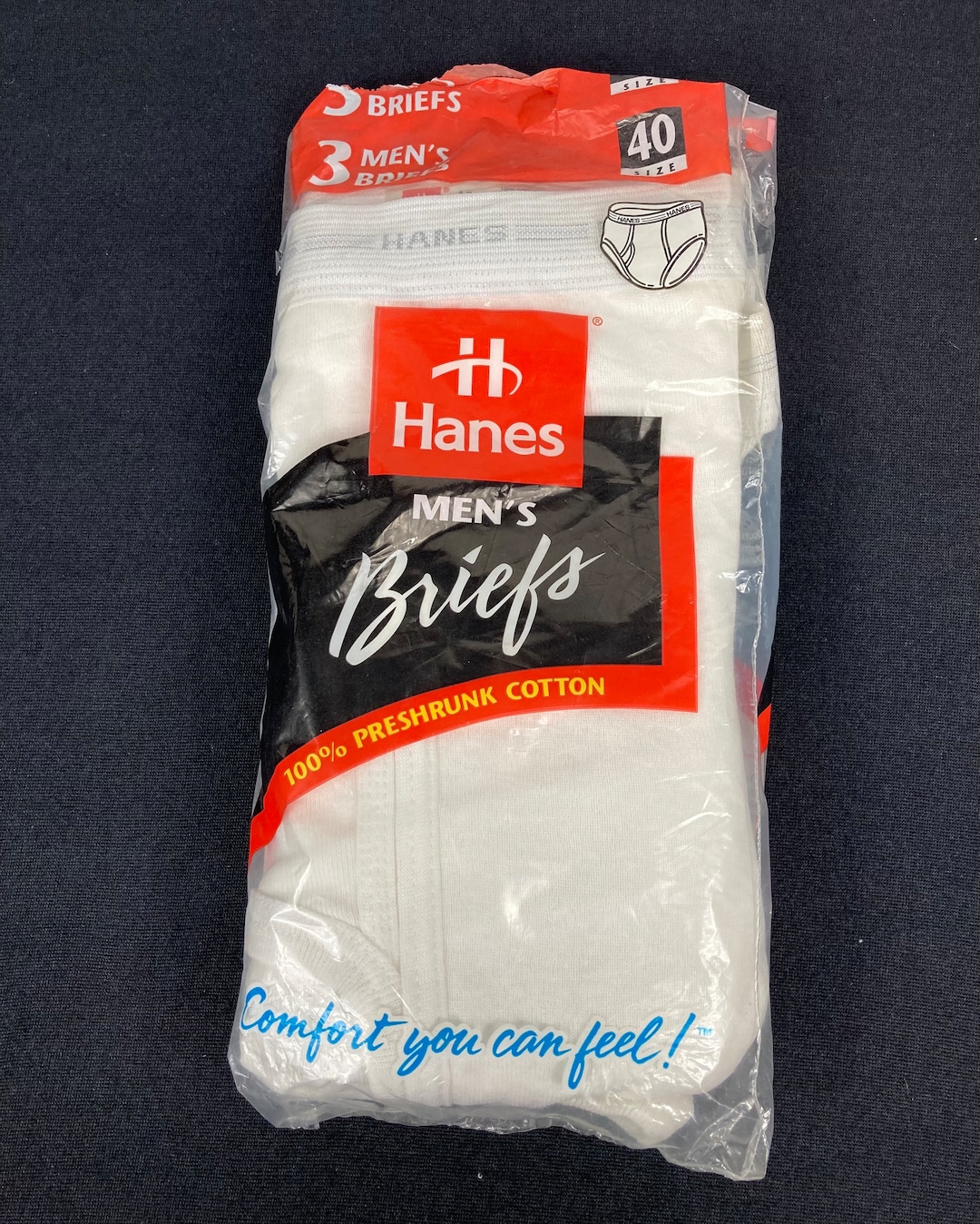 Vintage Hanes Briefs Cotton Underwear Tighty Whities Mens Size 40 Lot ...