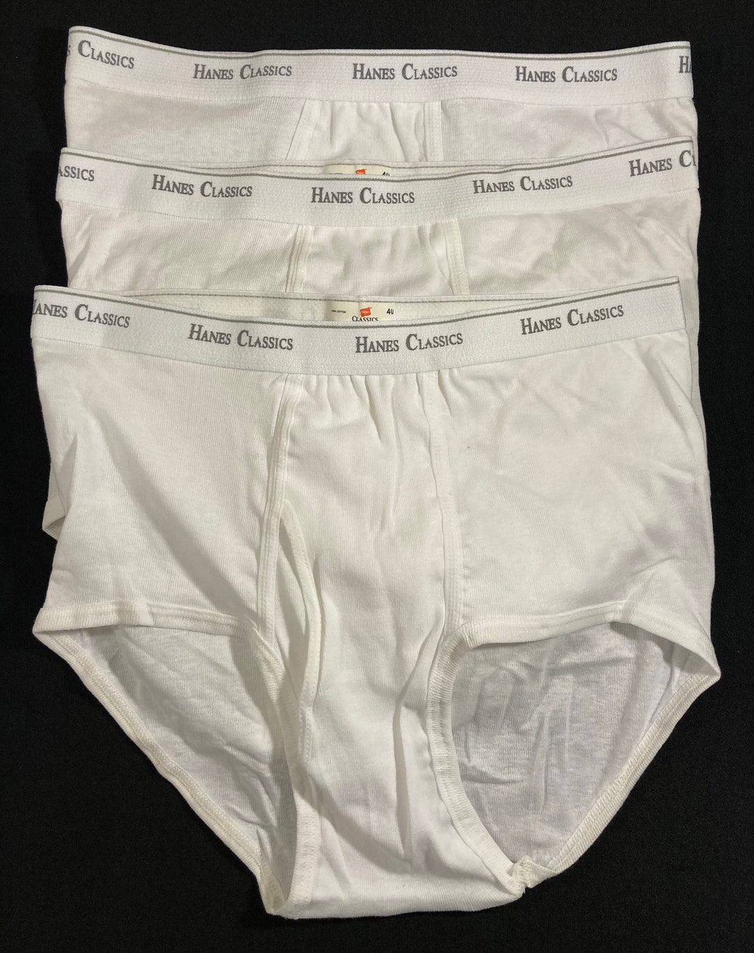 Vintage Hanes Classics Briefs Cotton Underwear Tighty Whities Mens Size 40 Lot of 3 - Etsy