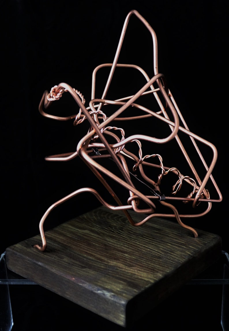 Handmade Modern Abstract Copper Wire Art Sculpture - Brutalist Art - Etsy