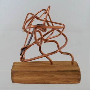 Handmade Modern Abstract Copper Wire Art Sculpture - Brutalist Art - Etsy