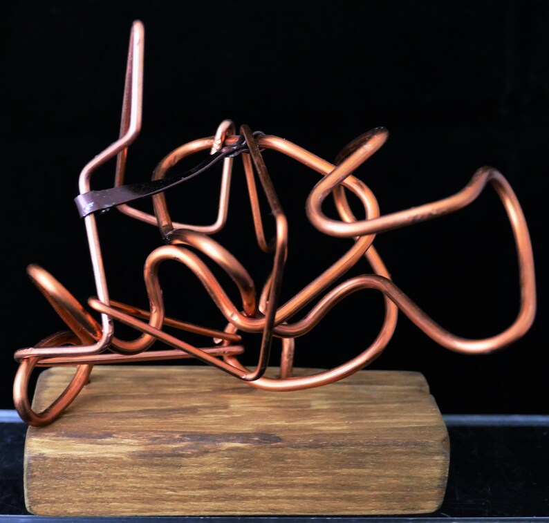 Handmade Modern Abstract Copper Wire Art Sculpture Brutalist Art - Etsy