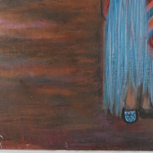 Vintage Native American Woman Large Oil Painting 18" X 24" - Etsy