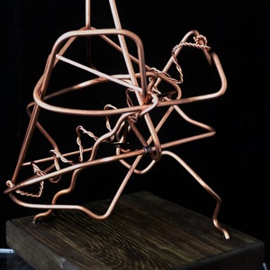 Handmade Modern Abstract Copper Wire Art Sculpture - Brutalist Art - Etsy