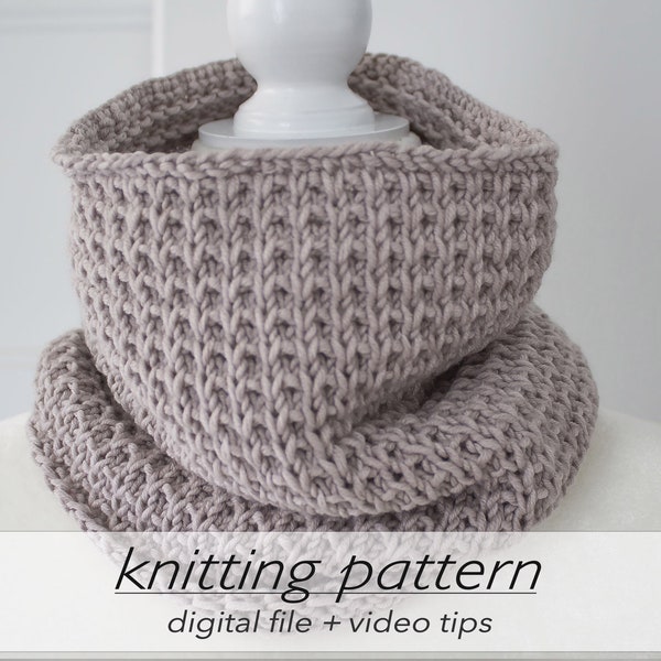 Cowl Knit Pattern - Etsy