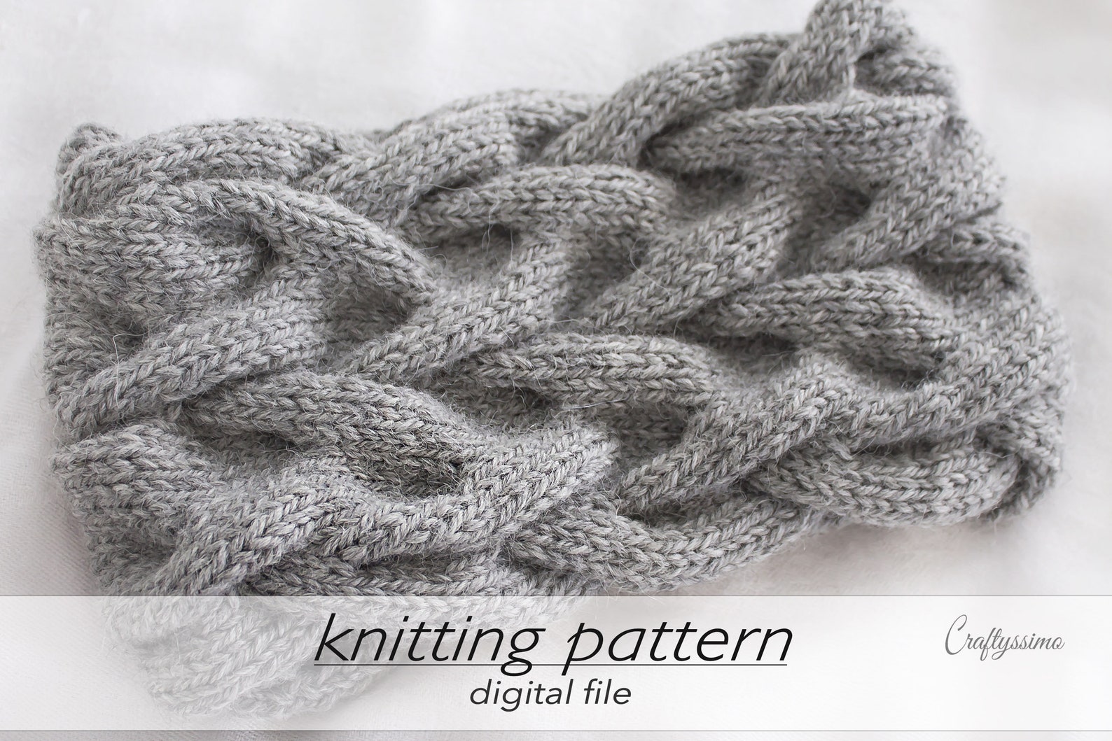 KNITTING PATTERN: Large Braid Cables Headband Winter Ear - Etsy