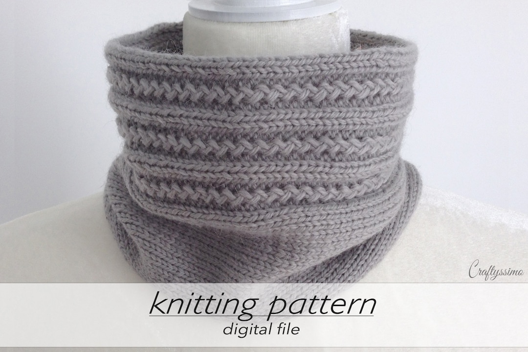 KNITTING PATTERN: Zig-zag Cable Rib Cowl DIY Teen Adult - Etsy Canada