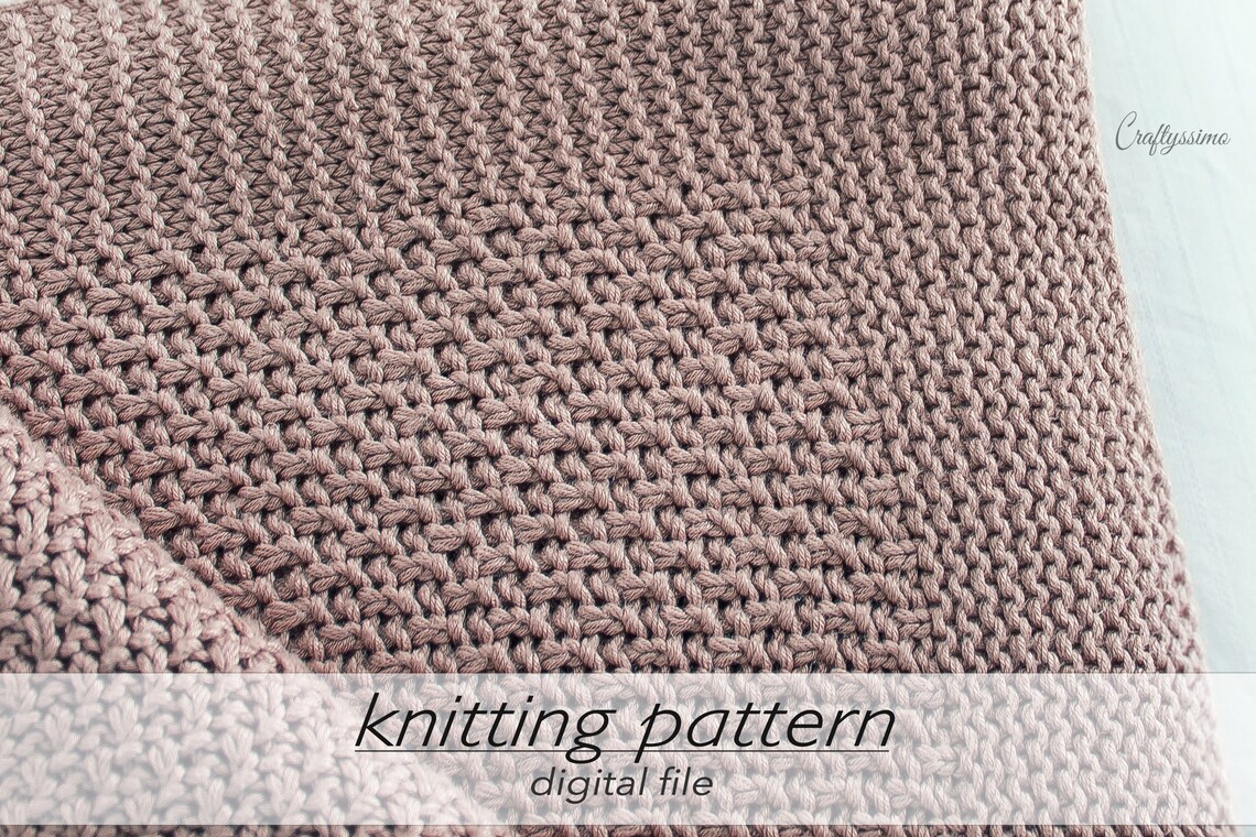 KNITTING PATTERN: Super Simple Reversible Baby Blanket Cute - Etsy