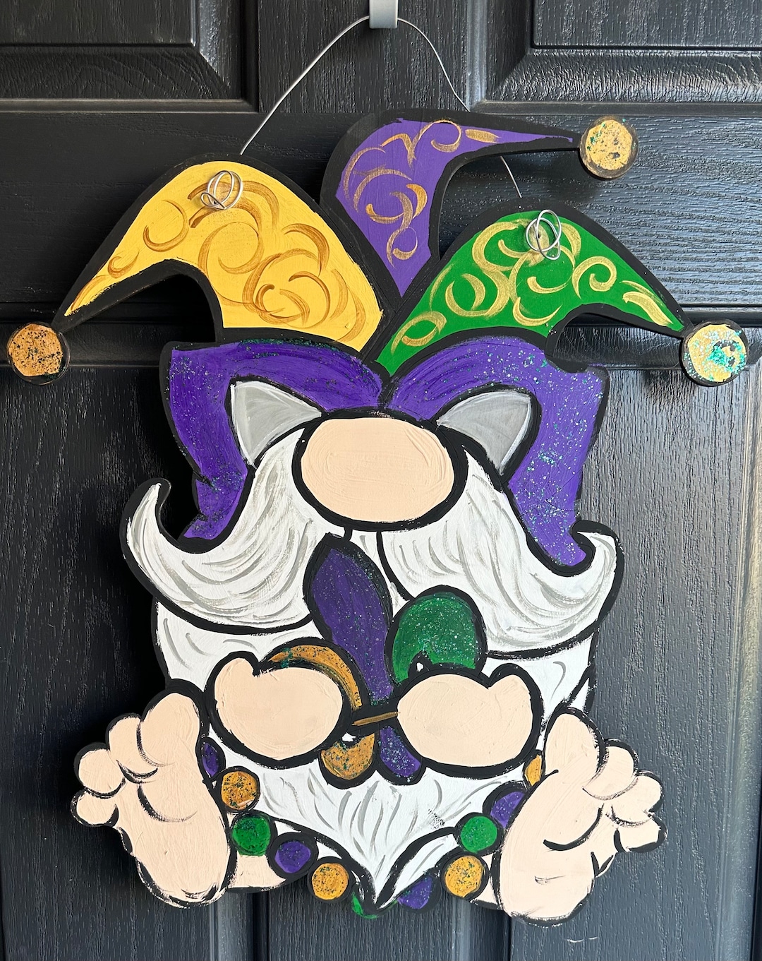 Mardi Gras Door Hanger Happy Mardi Gras Mardi Gras Gnome Sign Mardi ...