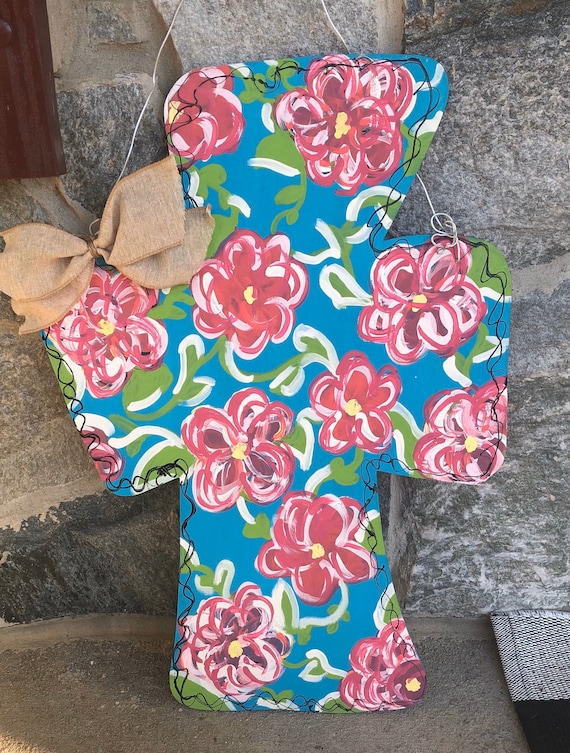 Cross Door Hanger Cross Door Hanger Whimsical Cross Door | Etsy