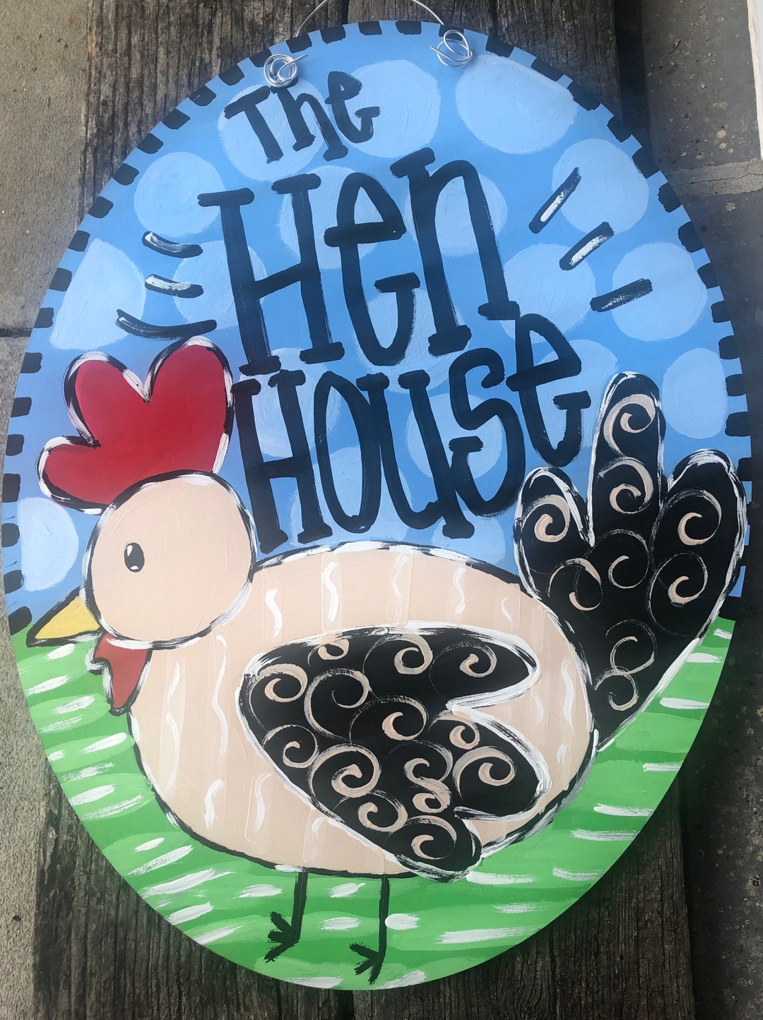 Chicken Door Sign, Hen House, Chicken Door Hanger, Chicken Sign Funny ...