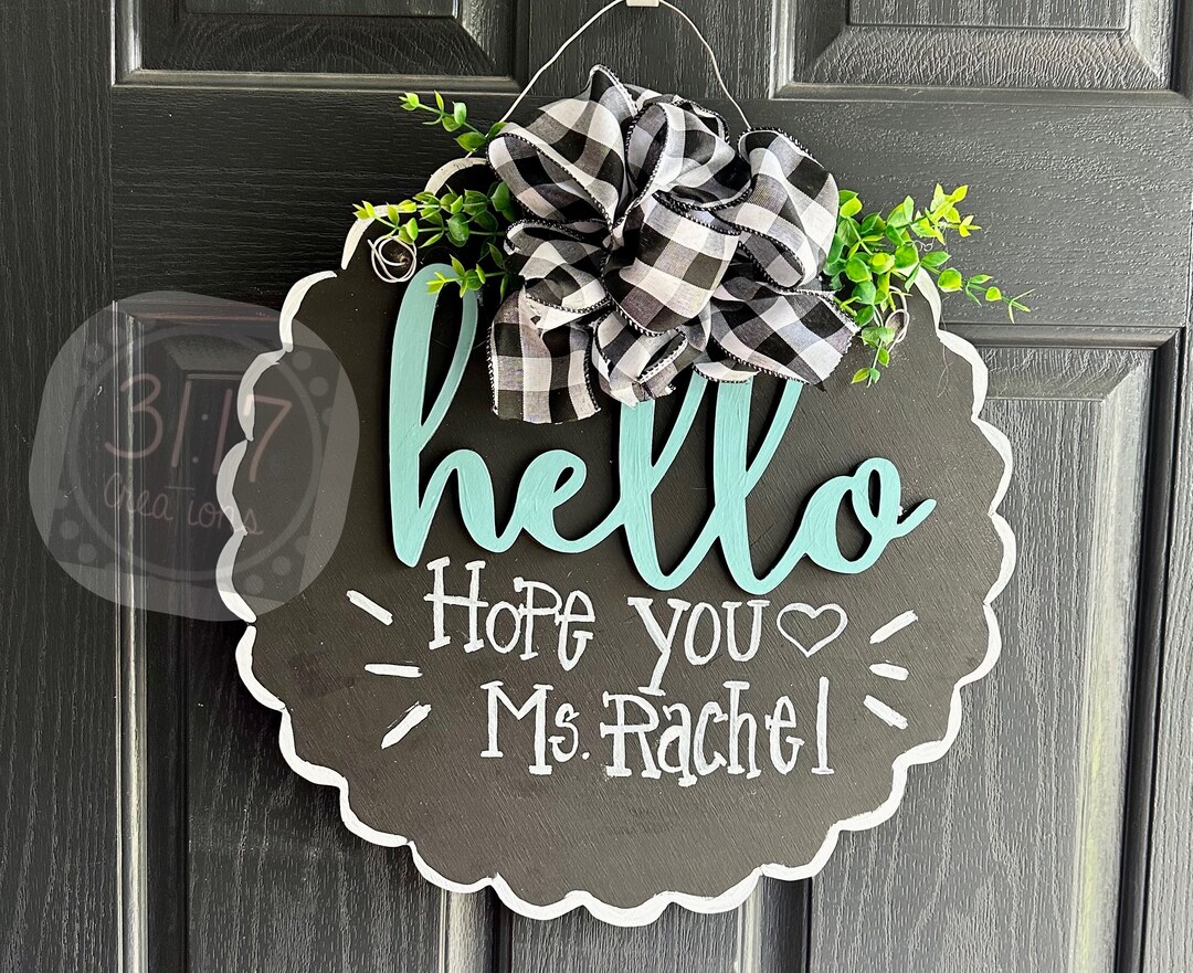 Ms Rachel, Ms Rachel Door Sign, Hello Door Sign Ms Rachel, Hope You ...