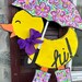 Duck Door Hanger, Spring Door Hanger, Umbrella Door Hanger, Flower Door ...