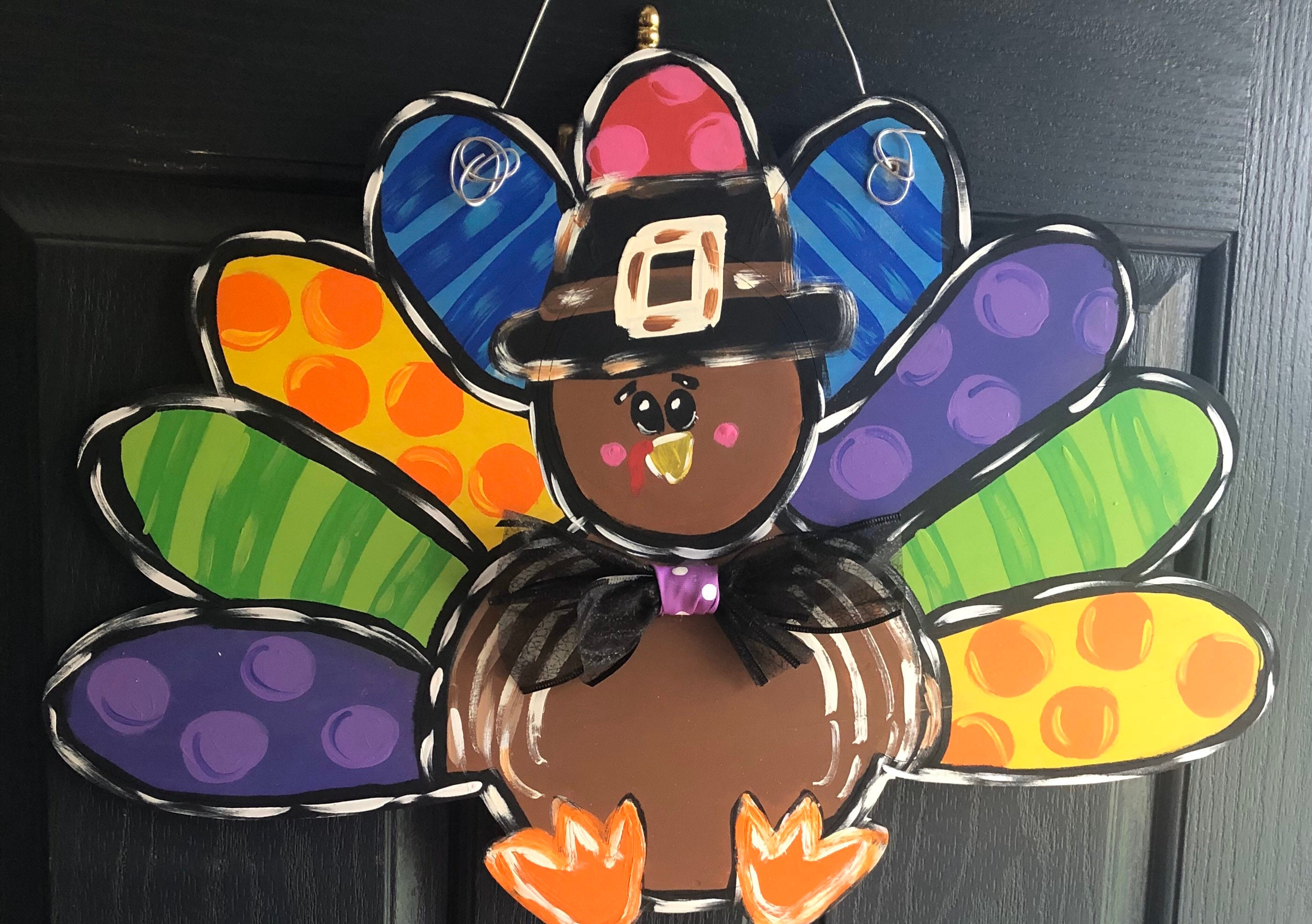 Turkey Door Hanger Fall Door Hanger Thanksgiving Door | Etsy