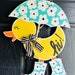 Spring Front Door Hanger, Wood Door Hanger, Duck Door Hanger, Flower ...