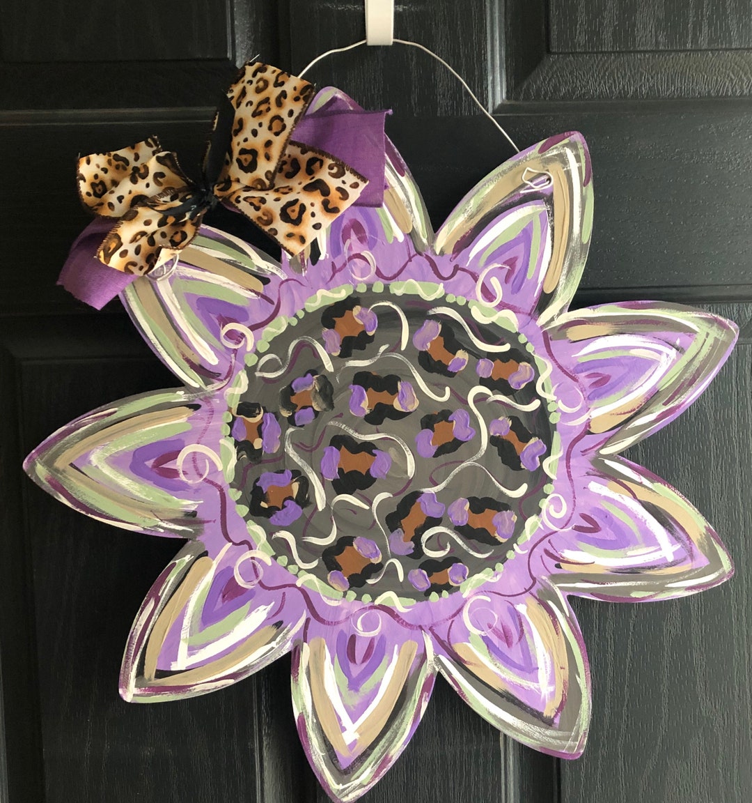 Spring Door Hanger, Flower Door Hanger, Bright Flower Door Hanger ...