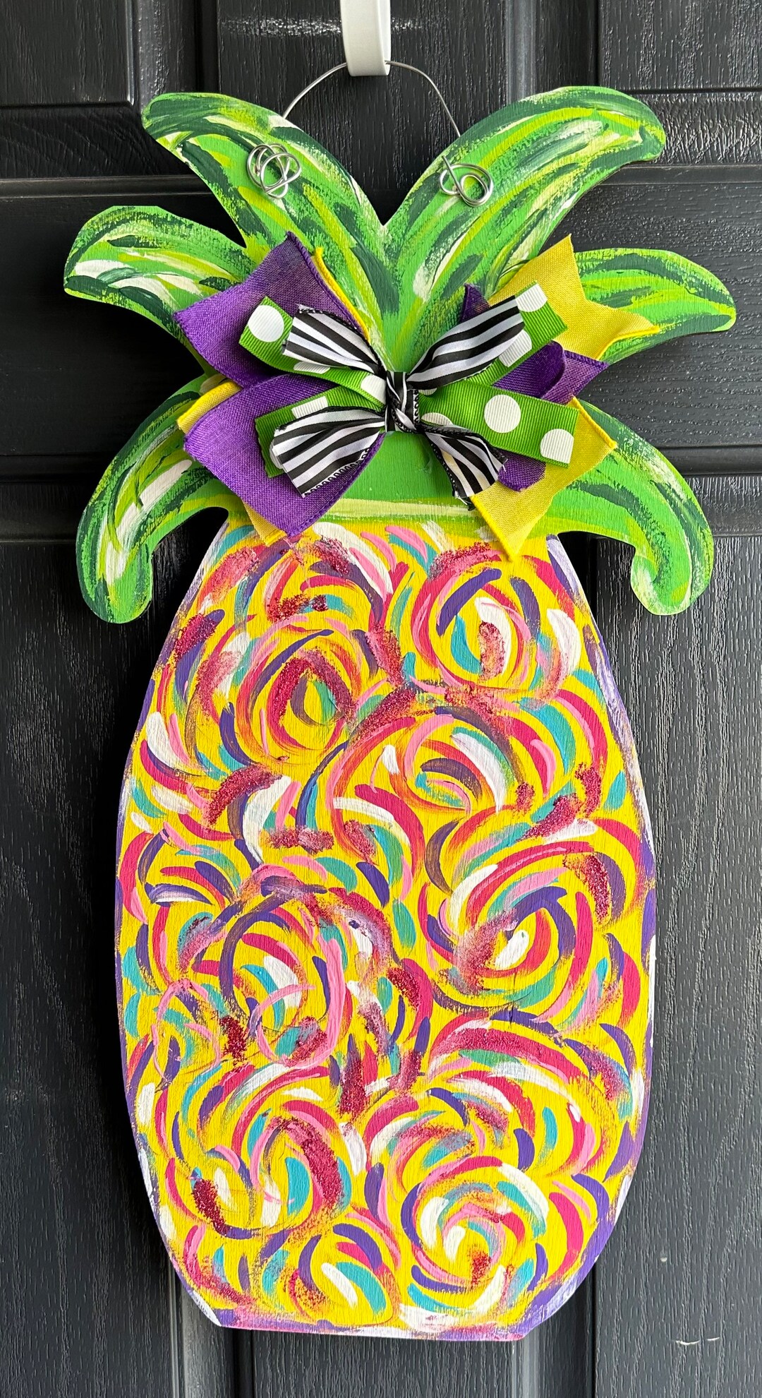 Summer Door Hanger, Pineapple Door Hanger, Spring Door Hanger ...