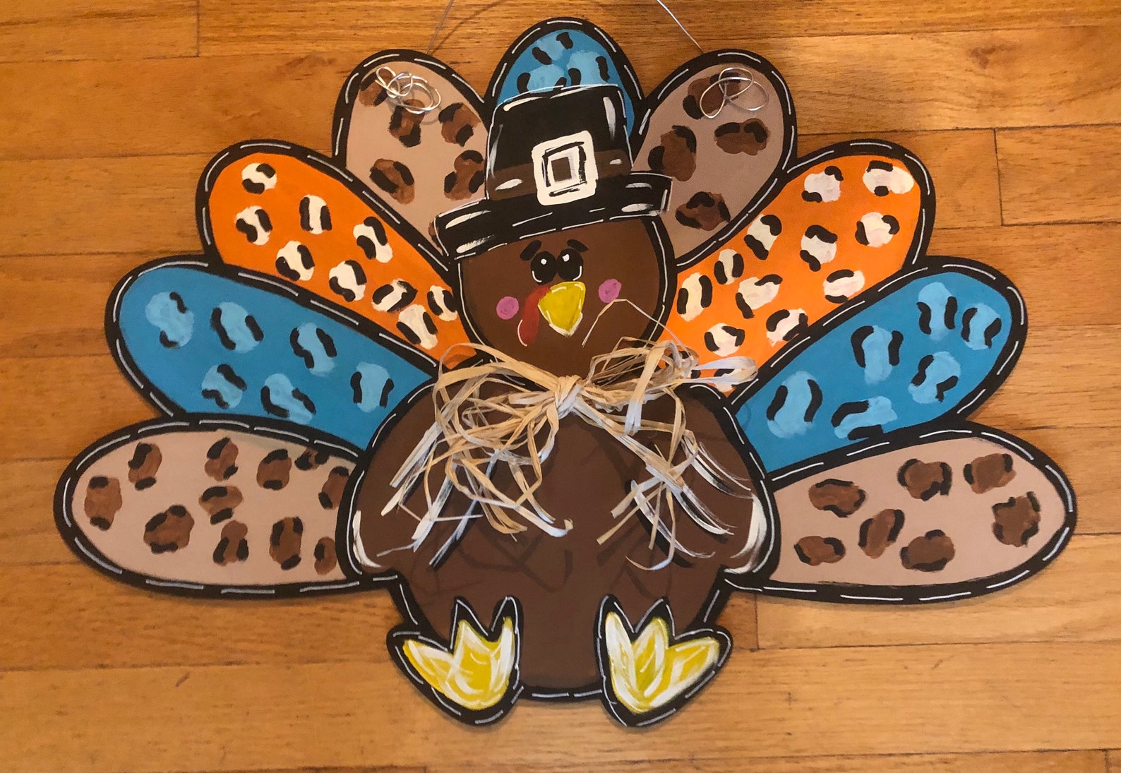 Turkey Door Hanger Thanksgiving Door Hanger Sign Turkey - Etsy