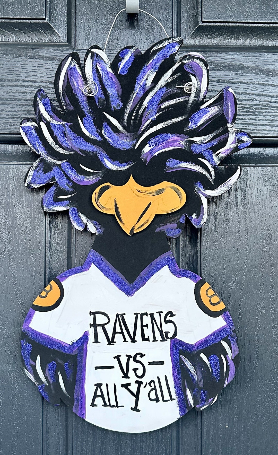 Baltimore Ravens Wreath, NFL Ravens, Football Wreath, Ravens Door Sign ...