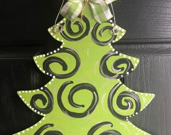 Christmas Tree Door Hanger - Etsy