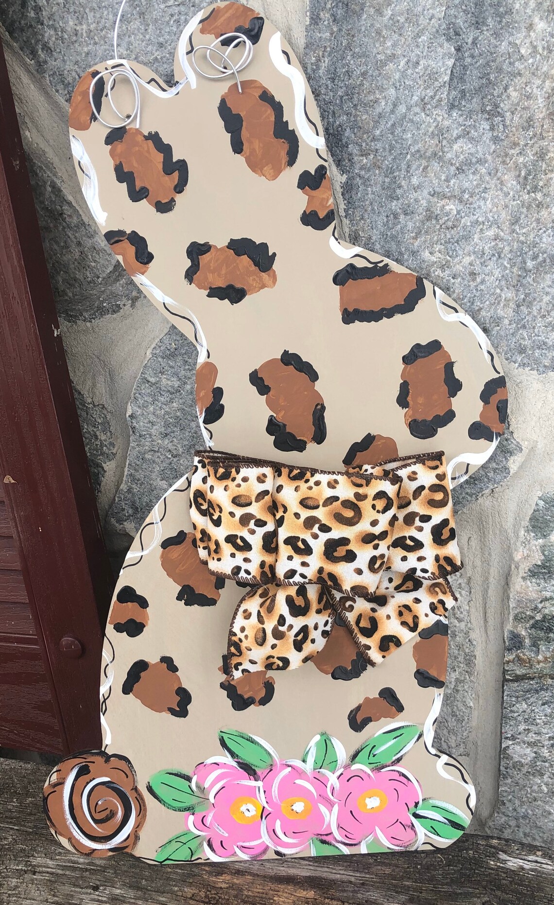 Spring Door Hanger Bunny Door Hanger Easter Door Hanger | Etsy