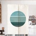 Japanese Art Linen Noren Curtain | Handcrafted Blue & Green Room ...