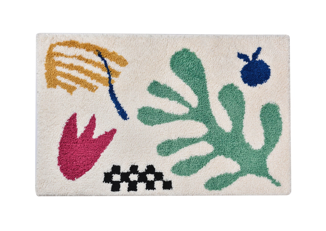 Hand Tufted Bath Mat 50x80cm, Soft Plush Bathmat, Washable Bathroom Mat ...